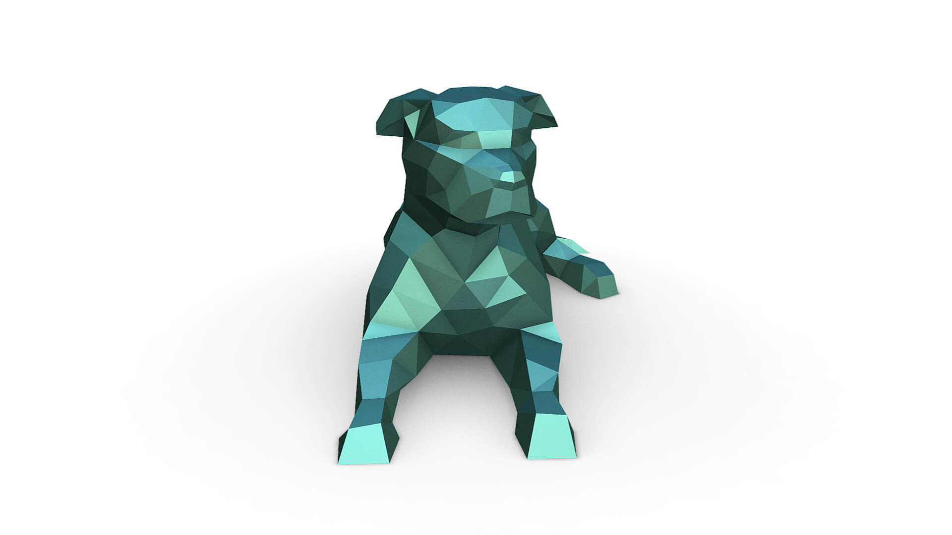Low Poly Staffy Staffordshire Bull Terrier - 3D Model by lowpoly_print