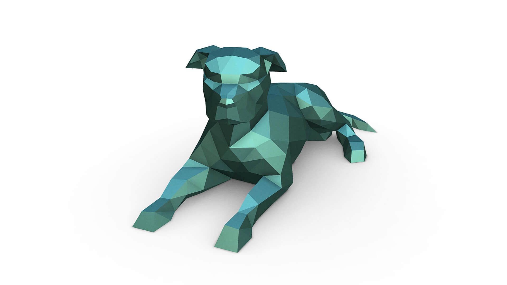 Low Poly Staffy Staffordshire Bull Terrier - 3D Model by lowpoly_print
