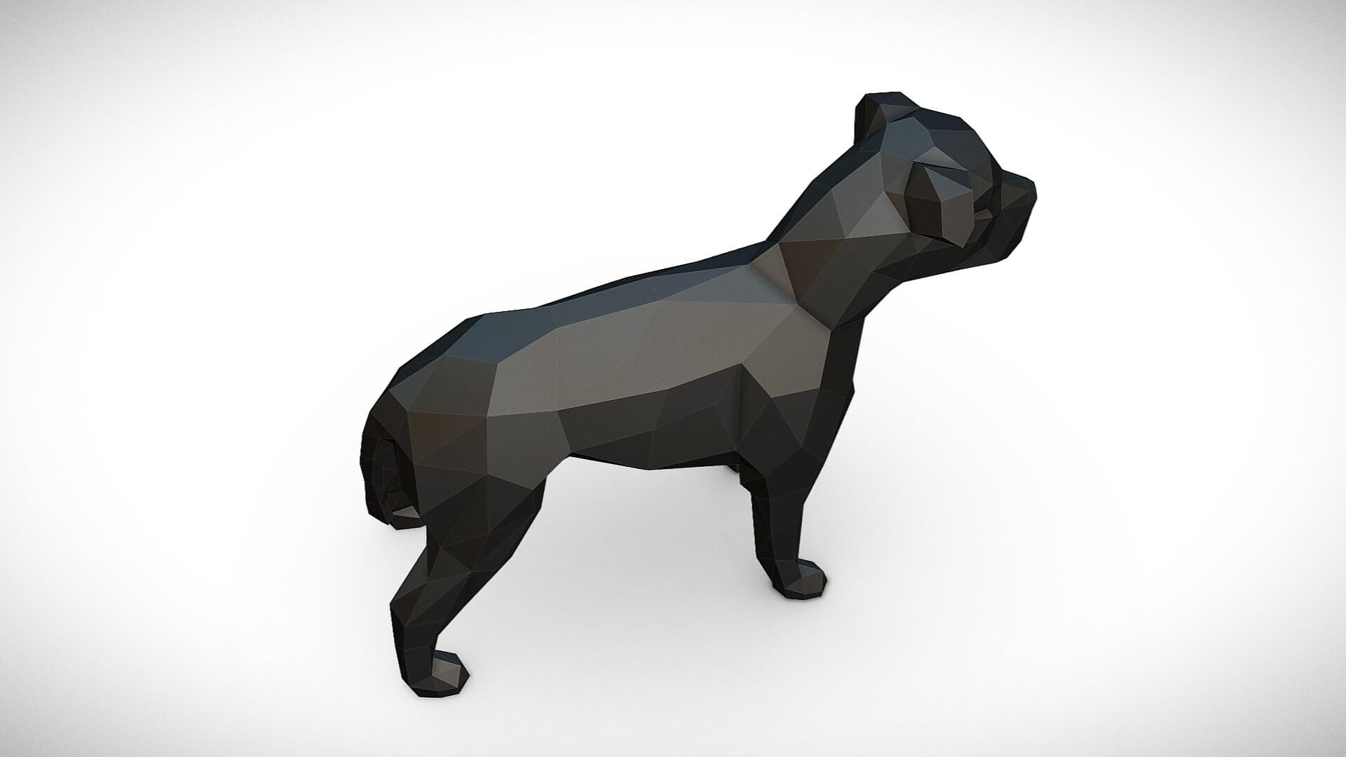 Low Poly Staffy Staffordshire Bull Terrier - 3D Model by lowpoly_print