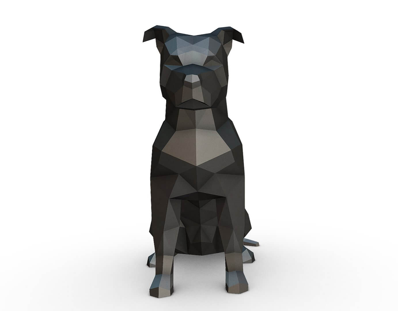 Low Poly Staffy Staffordshire Bull Terrier - 3D Model by lowpoly_print