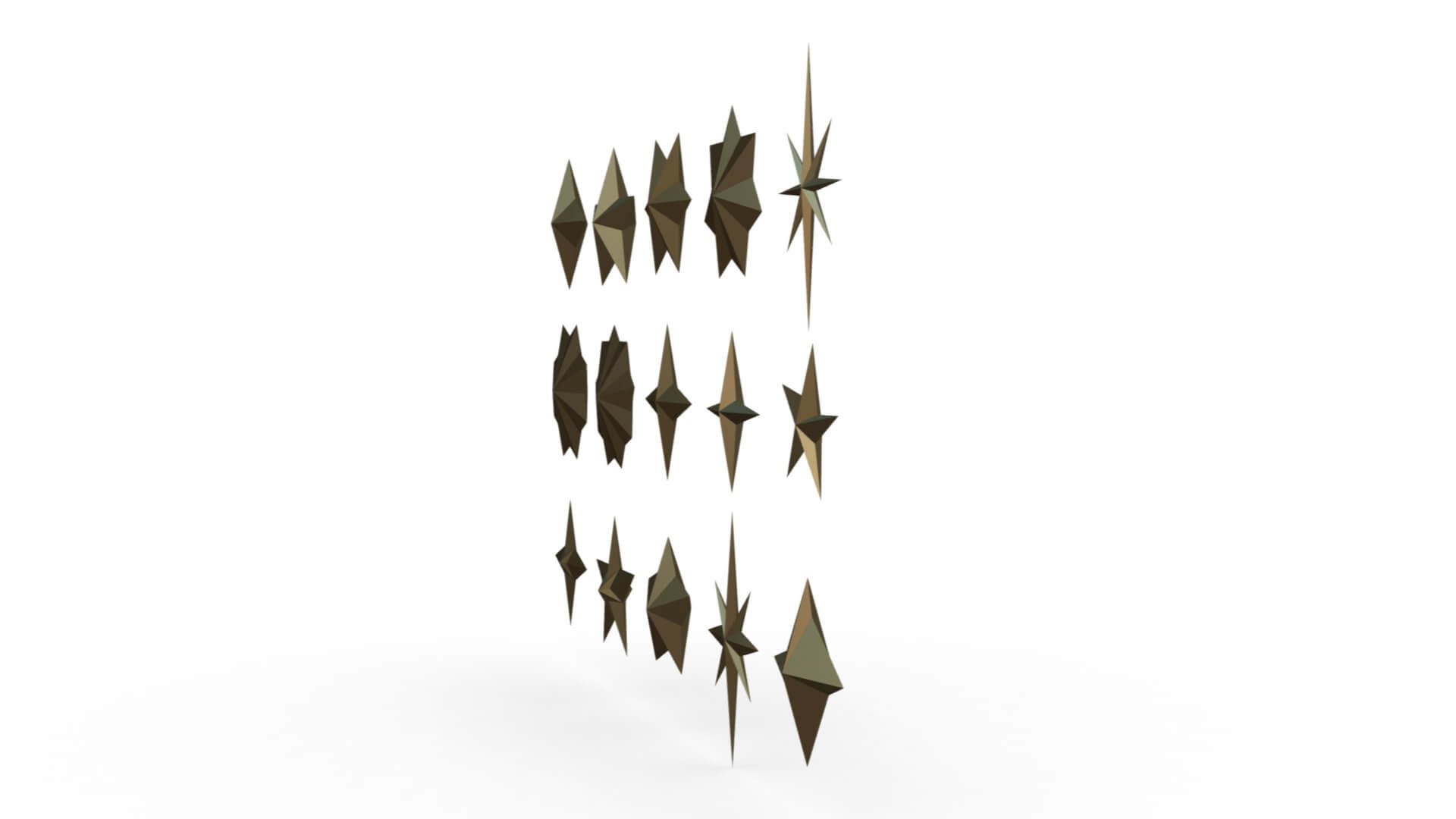 Low Poly Star Set - 3D Model by lowpoly_print
