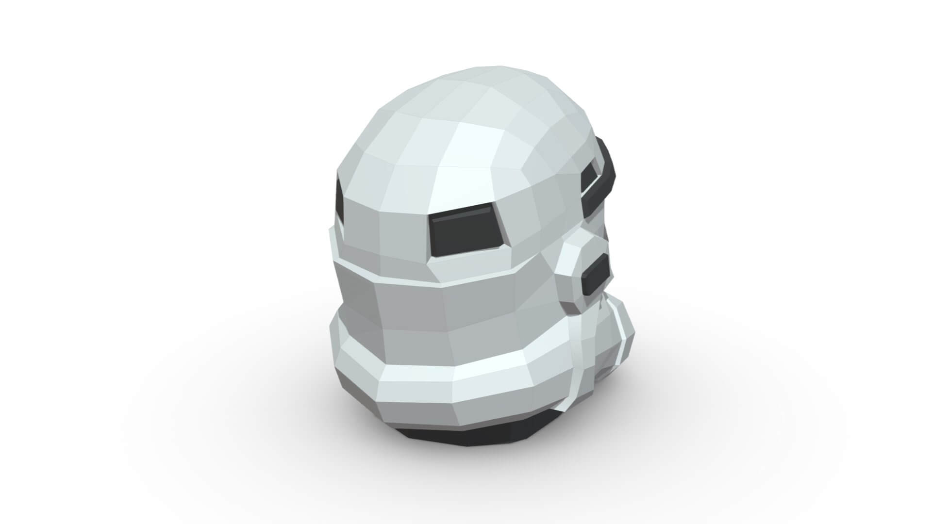 Low Poly Stormtrooper Head - 3D Print Model by lowpoly_print