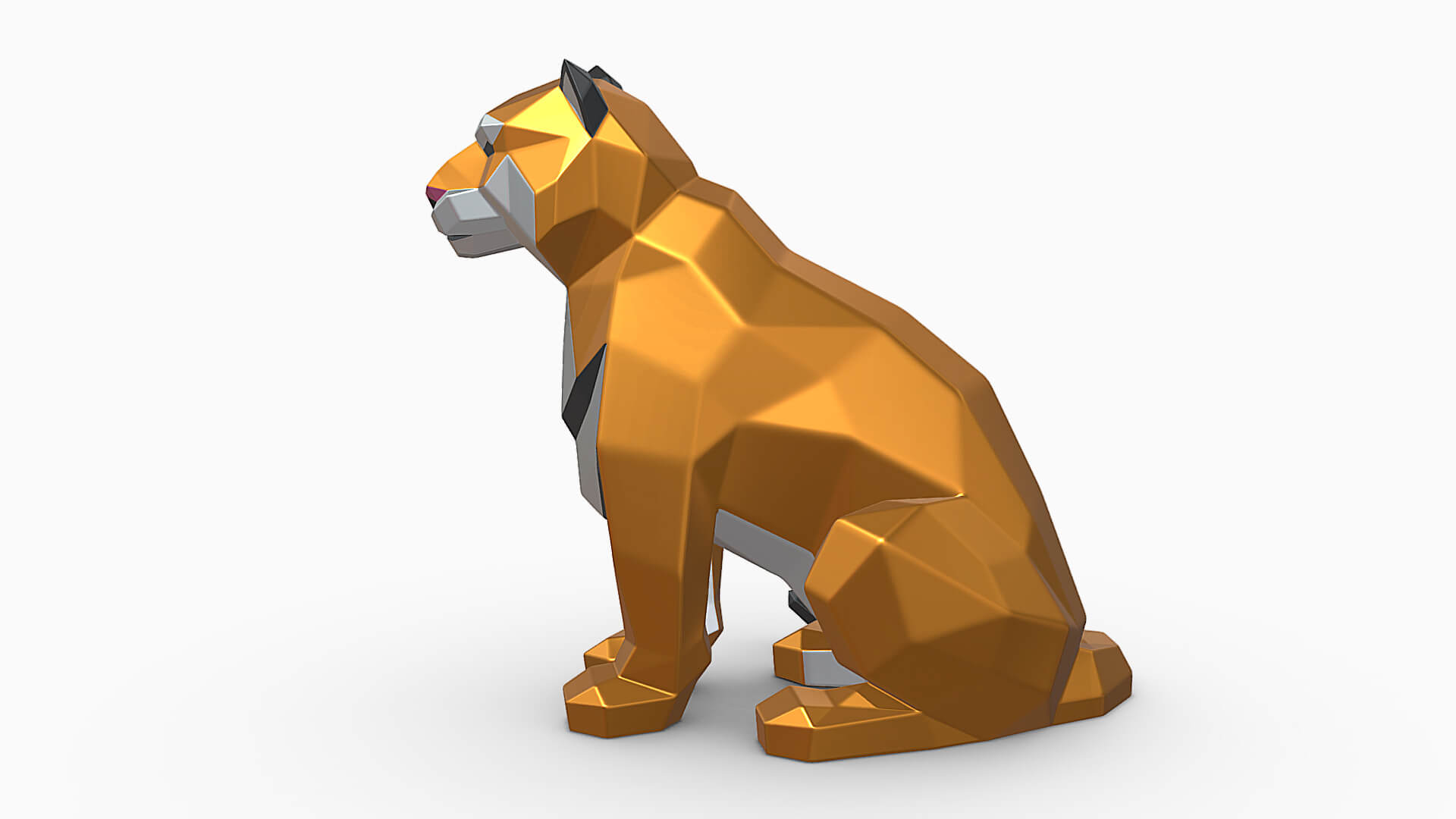 Tiger Low Poly - 3D Model by lowpoly_print