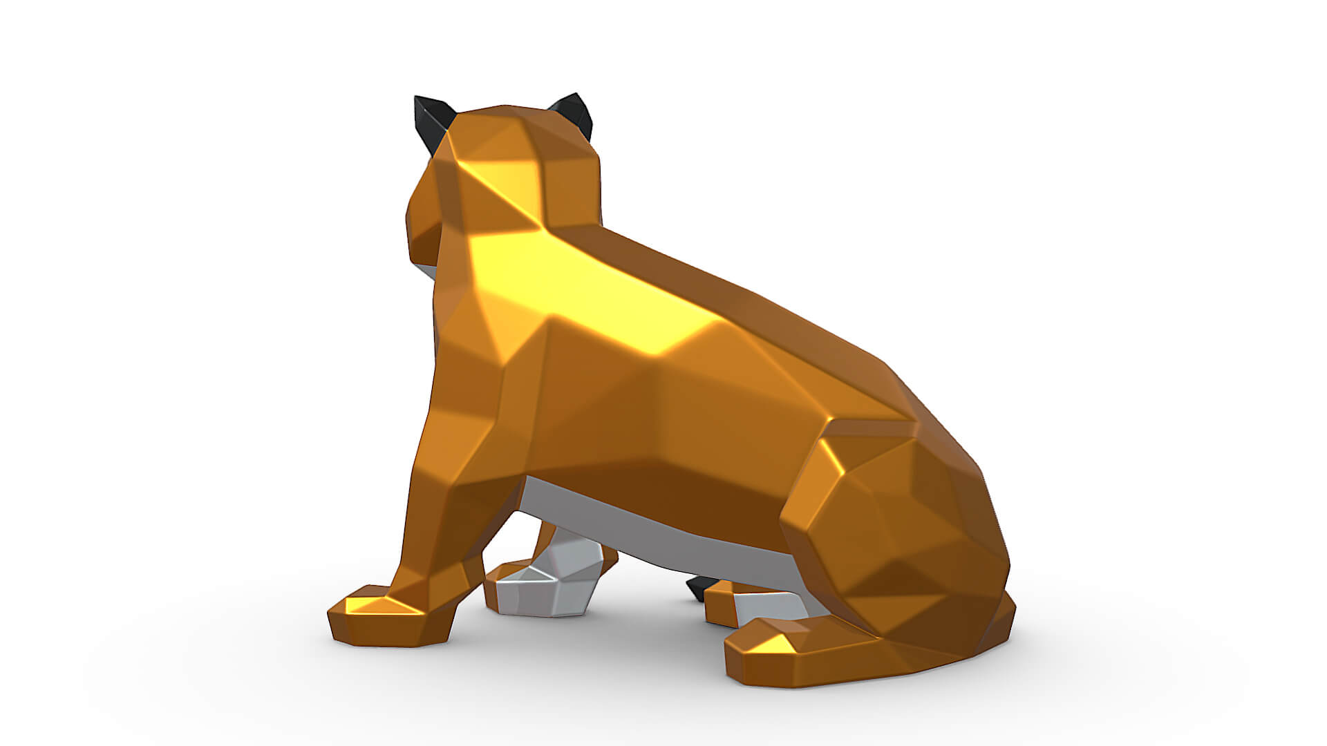 Tiger Low Poly - 3D Print Model by lowpoly_print