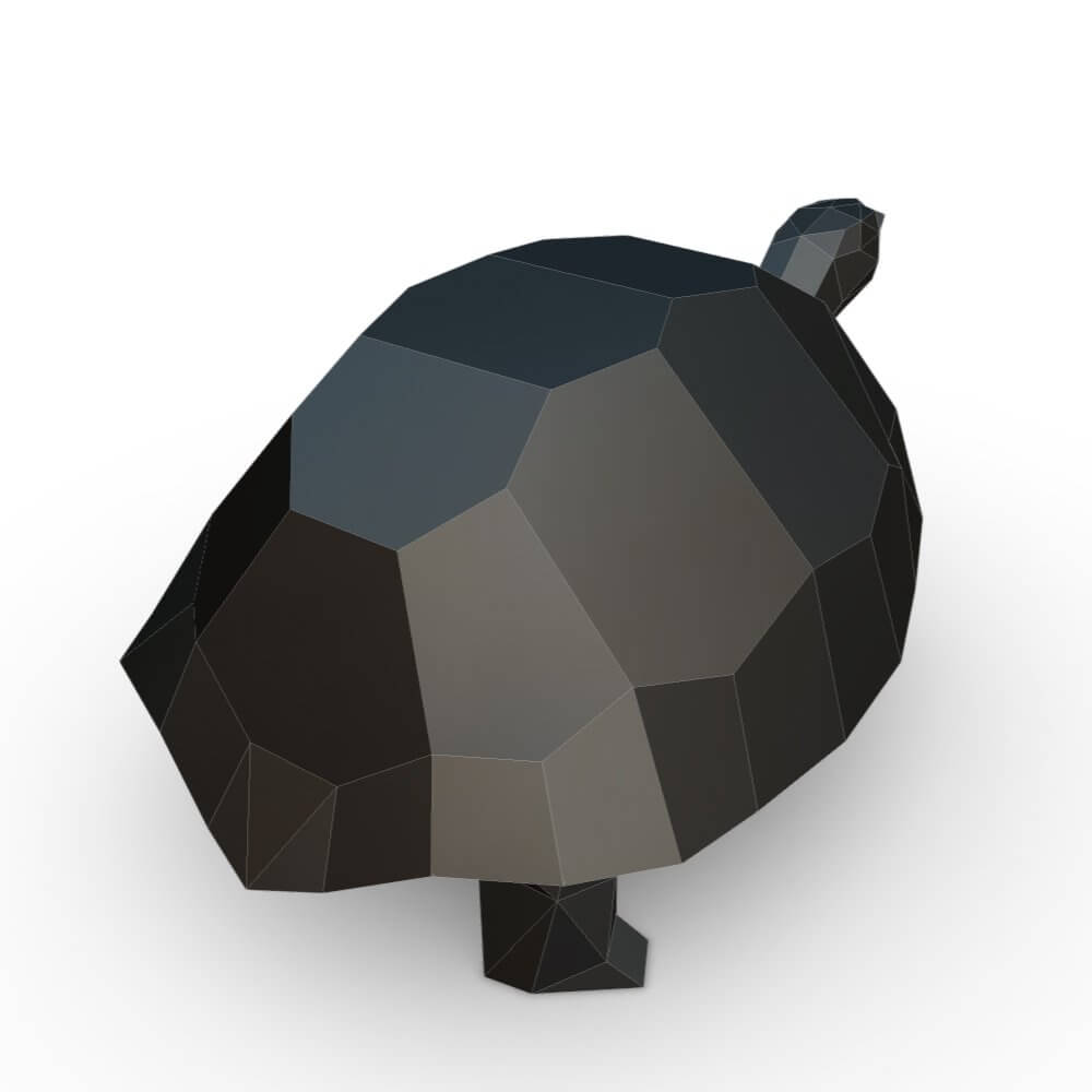 Low Poly Turtle Figure - 3D Model by lowpoly_print