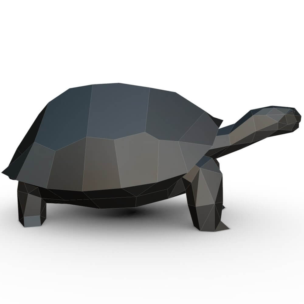 Low Poly Turtle Figure - 3D Model by lowpoly_print