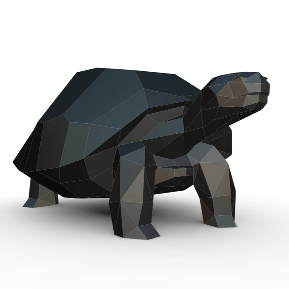 Low Poly Turtle Figure - 3D Model by lowpoly_print