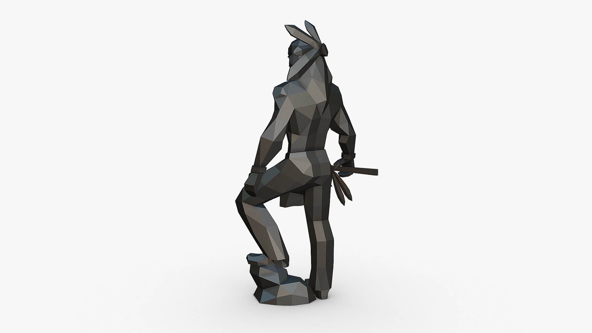 Warrior Low Poly - 3D Print Model by lowpoly_print