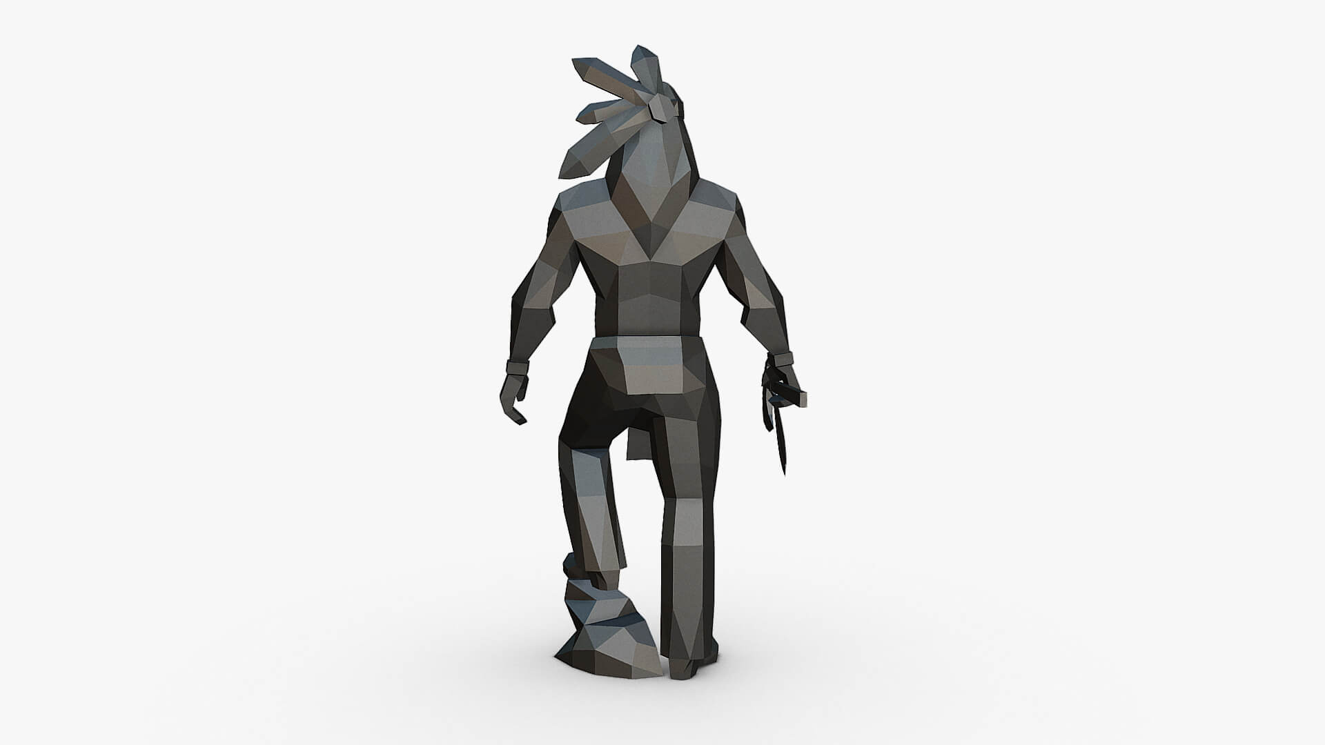 Warrior Low Poly - 3D Print Model by lowpoly_print