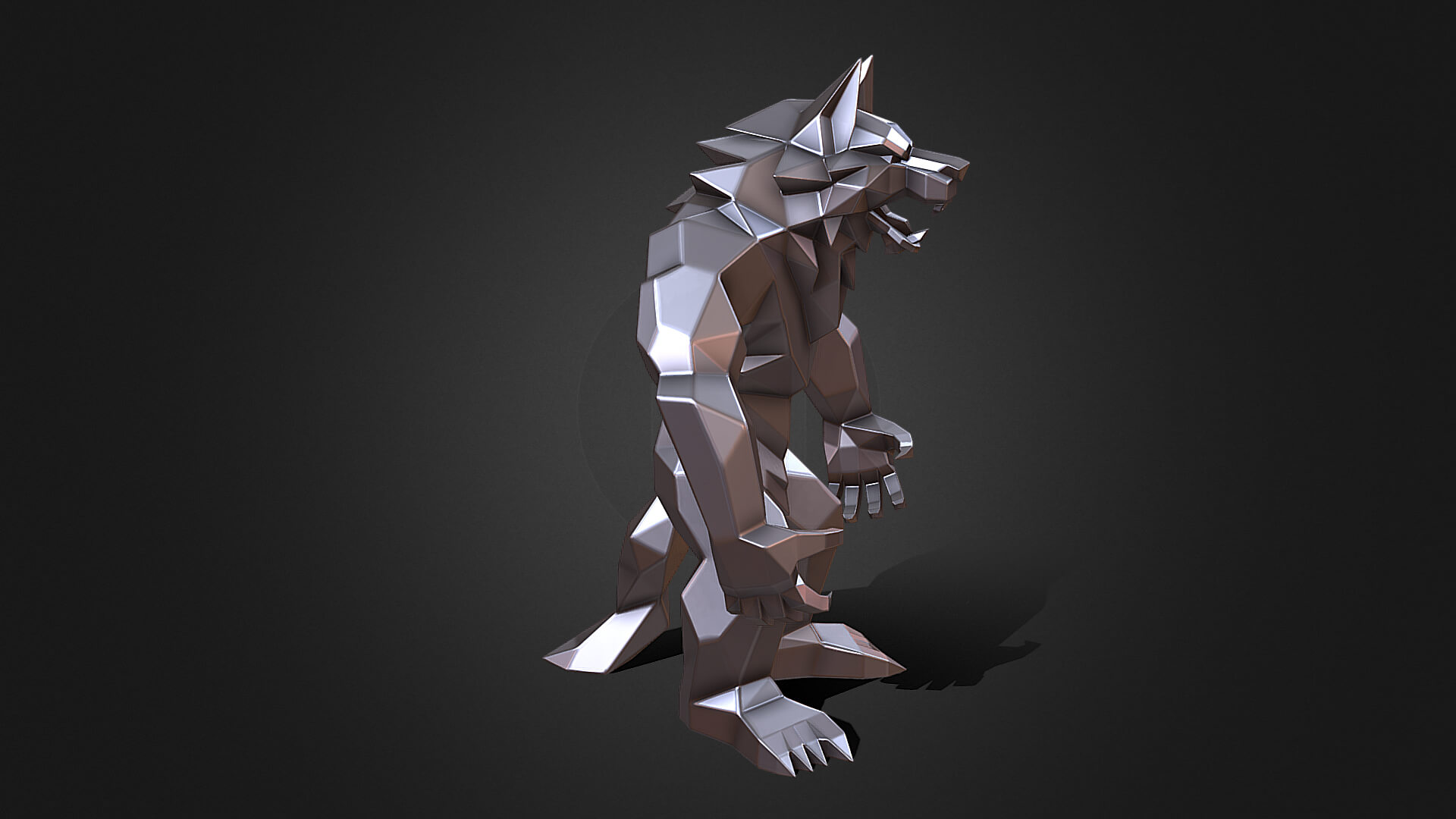 Werewolf Monster - 3D Print Model by lowpoly_print