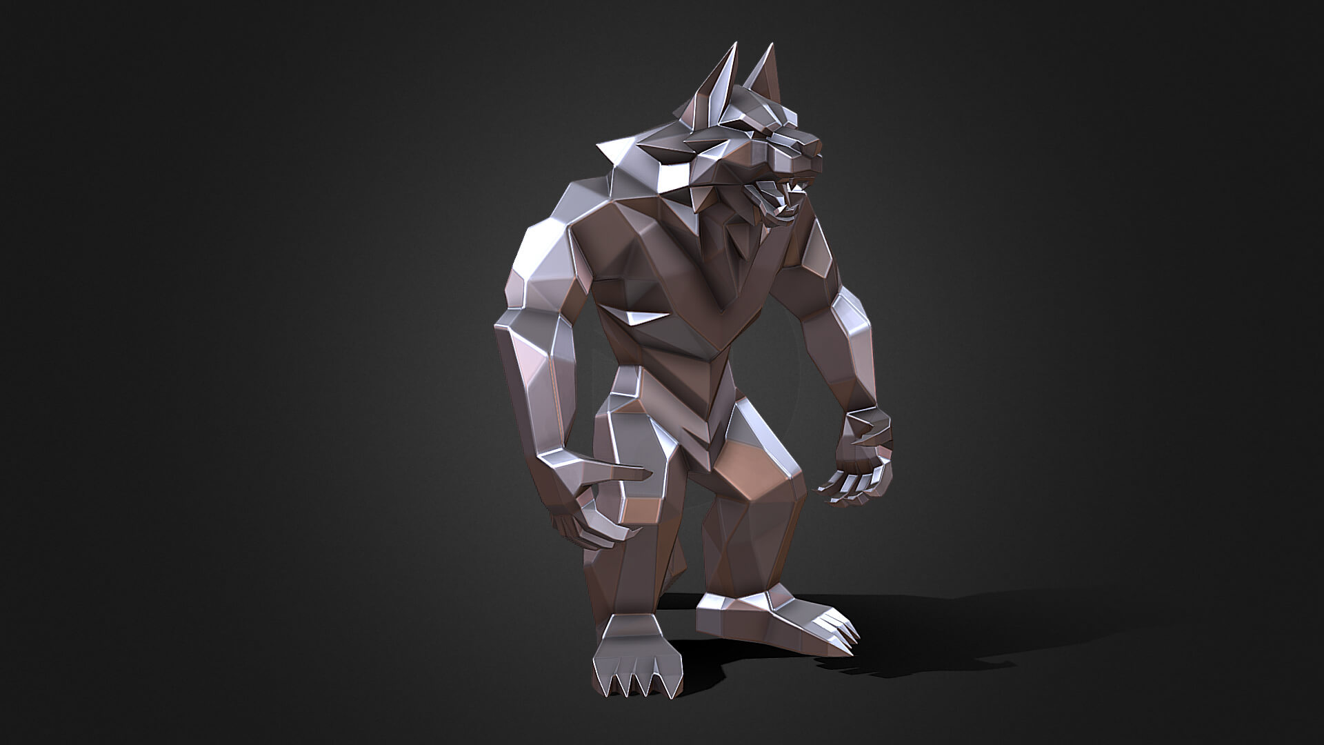 Werewolf Monster - 3D Model by lowpoly_print