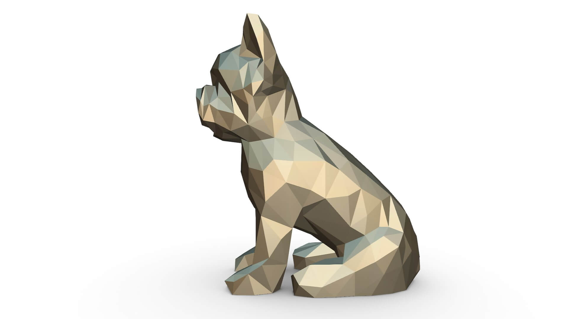 Low Poly Yorkshire Terrier Figure - 3D Model by lowpoly_print