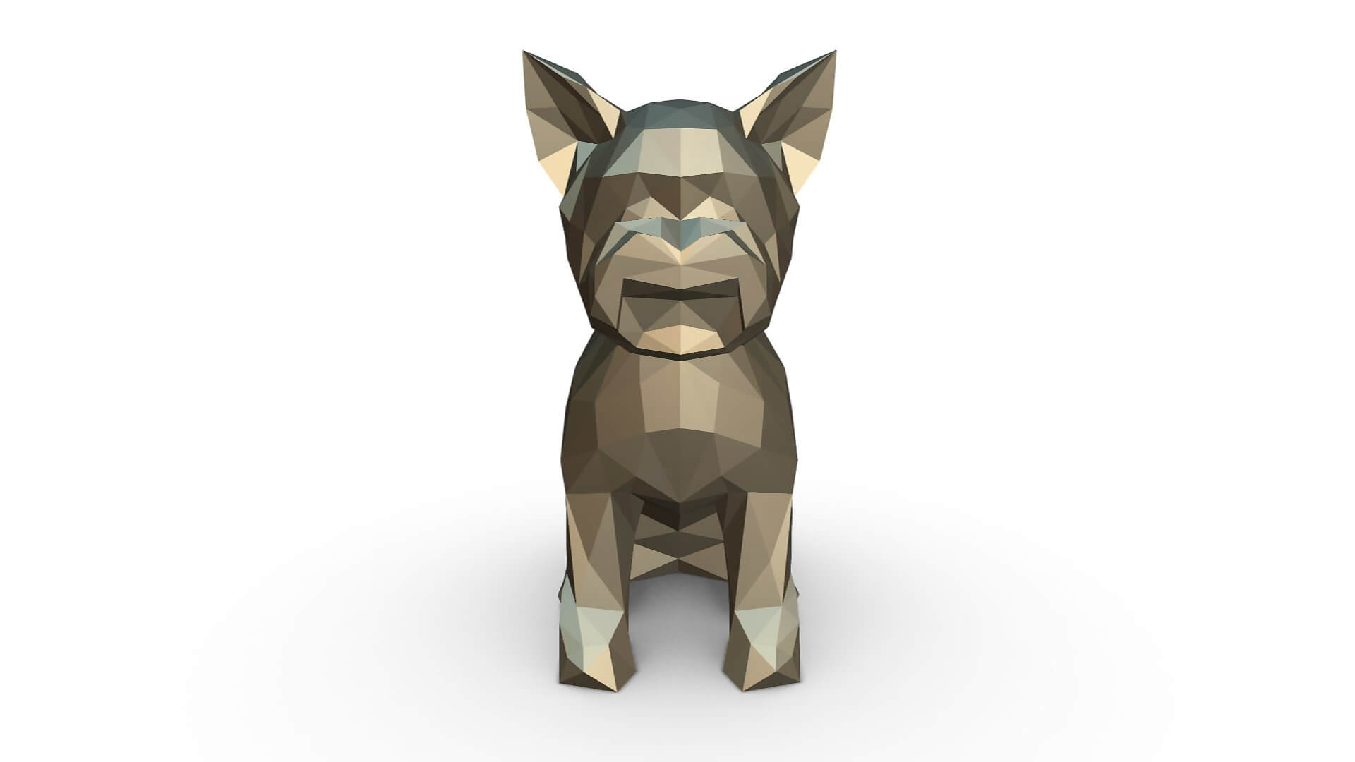 Low Poly Yorkshire Terrier Figure - 3D Model by lowpoly_print