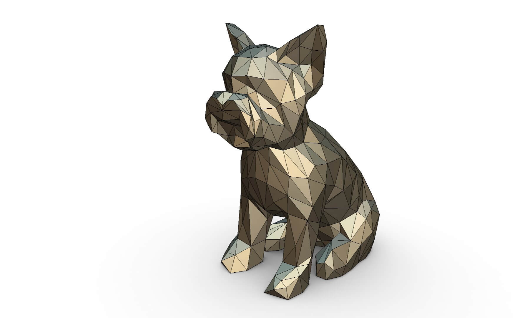 Low Poly Yorkshire Terrier Figure - 3D Model by lowpoly_print