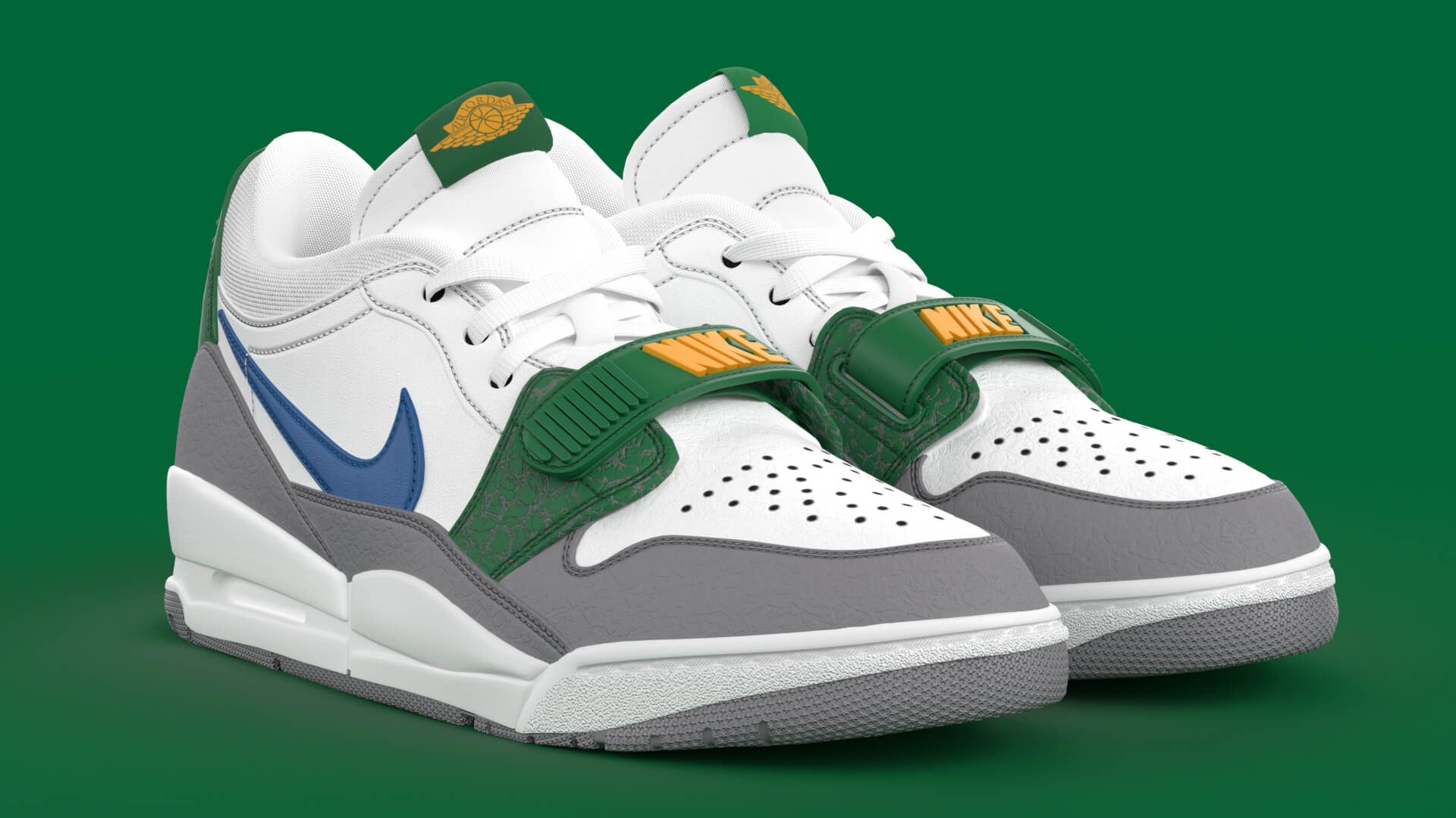 Air Jordan Legacy 312 Low Pine Green - 3D Model by LowPoly-Studio