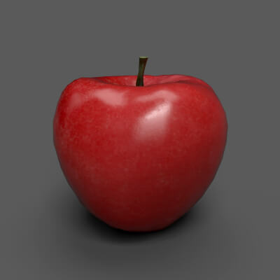Apple Red - Fruit 3D Model by LowPoly-Studio