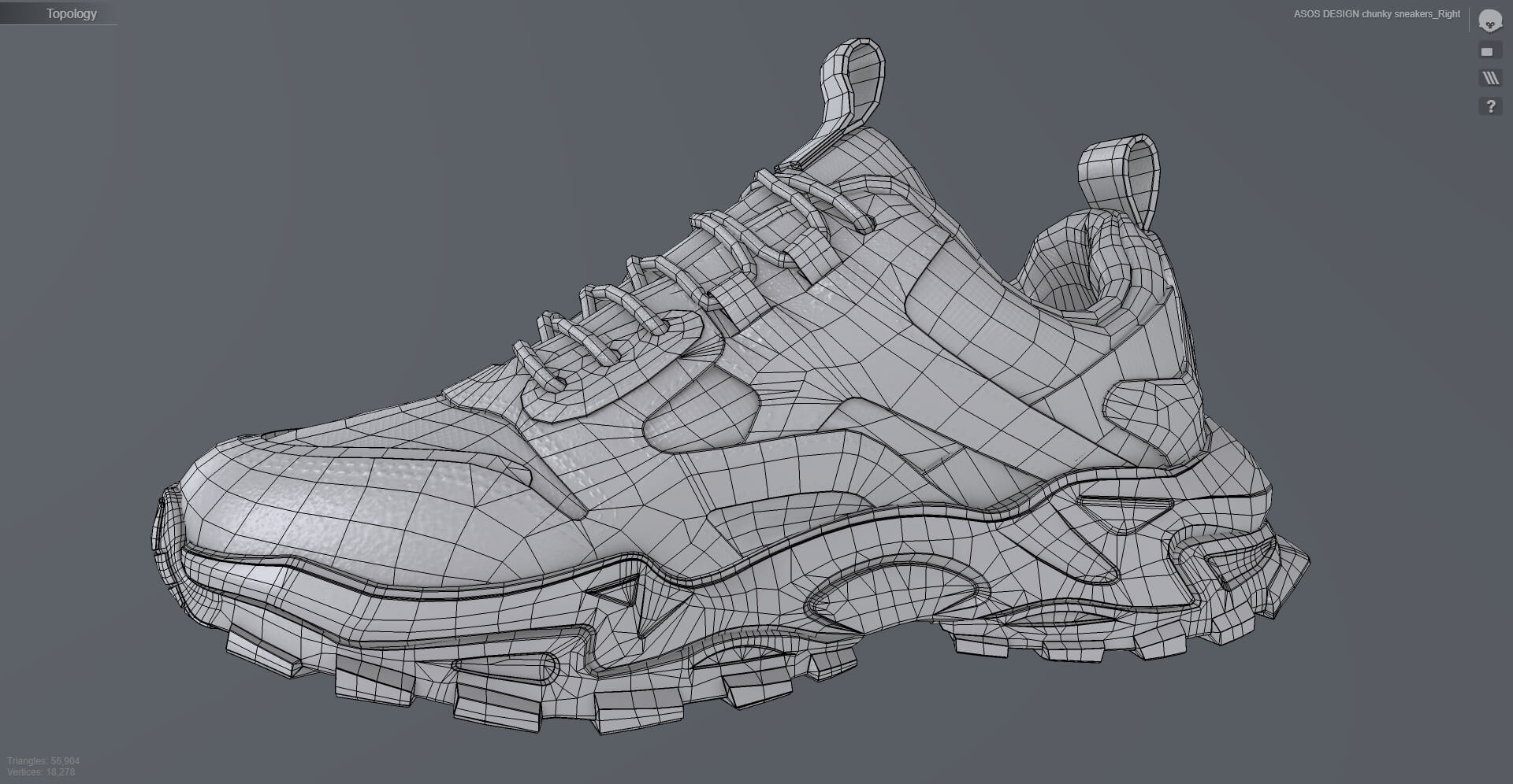 Asos Design Chunky Sneakers - 3D Model by LowPoly-Studio