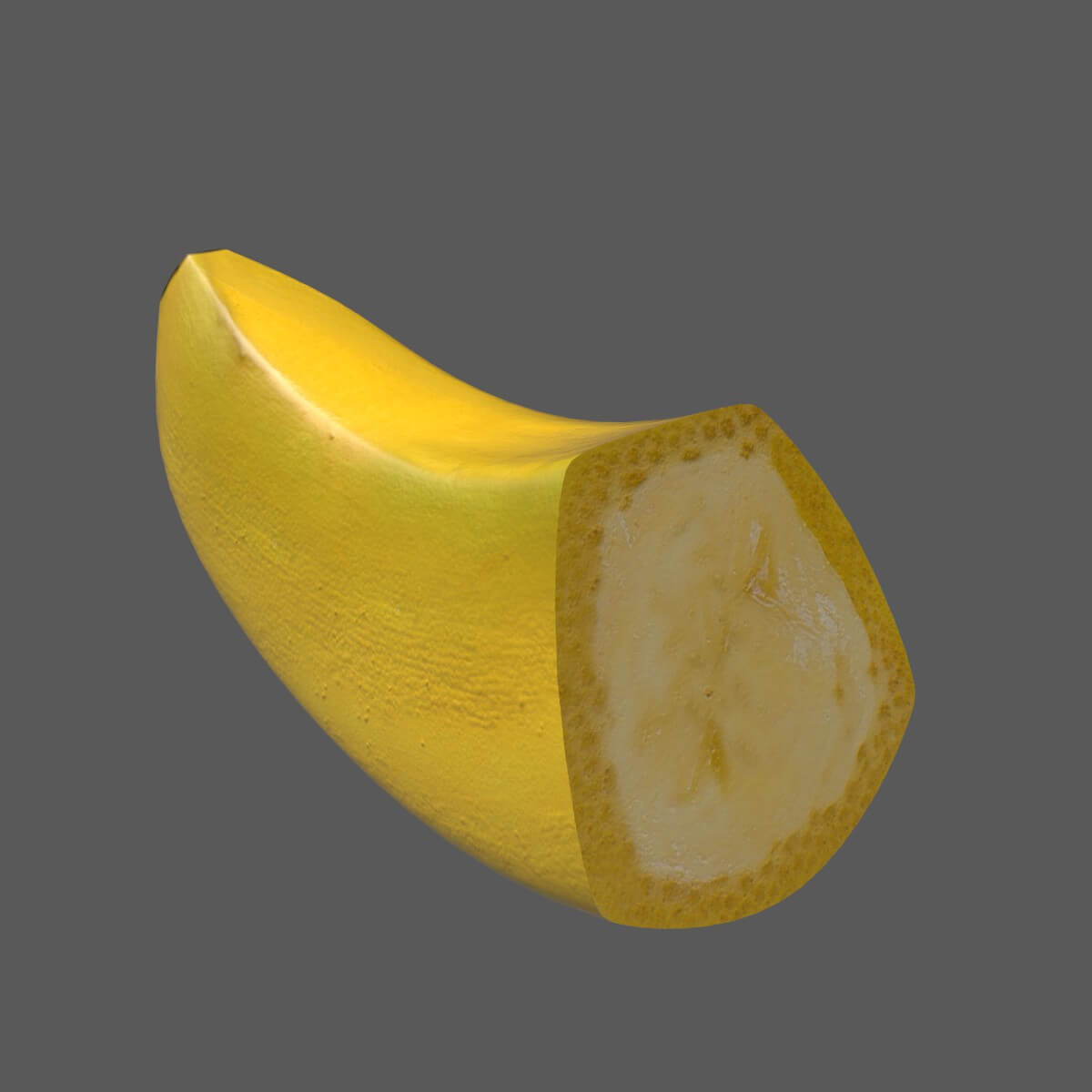 Banana Half 02 - 3D Model by LowPoly-Studio
