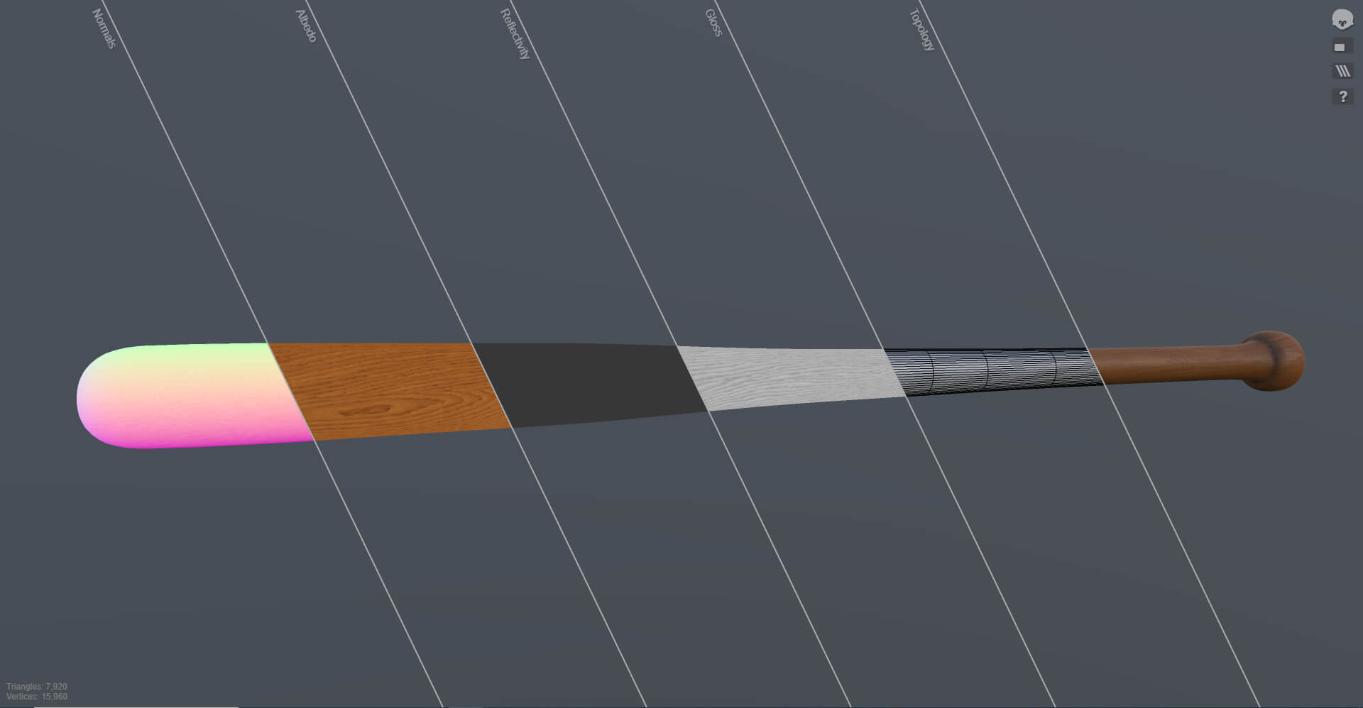 Baseball - Bat 3D Model by LowPoly-Studio