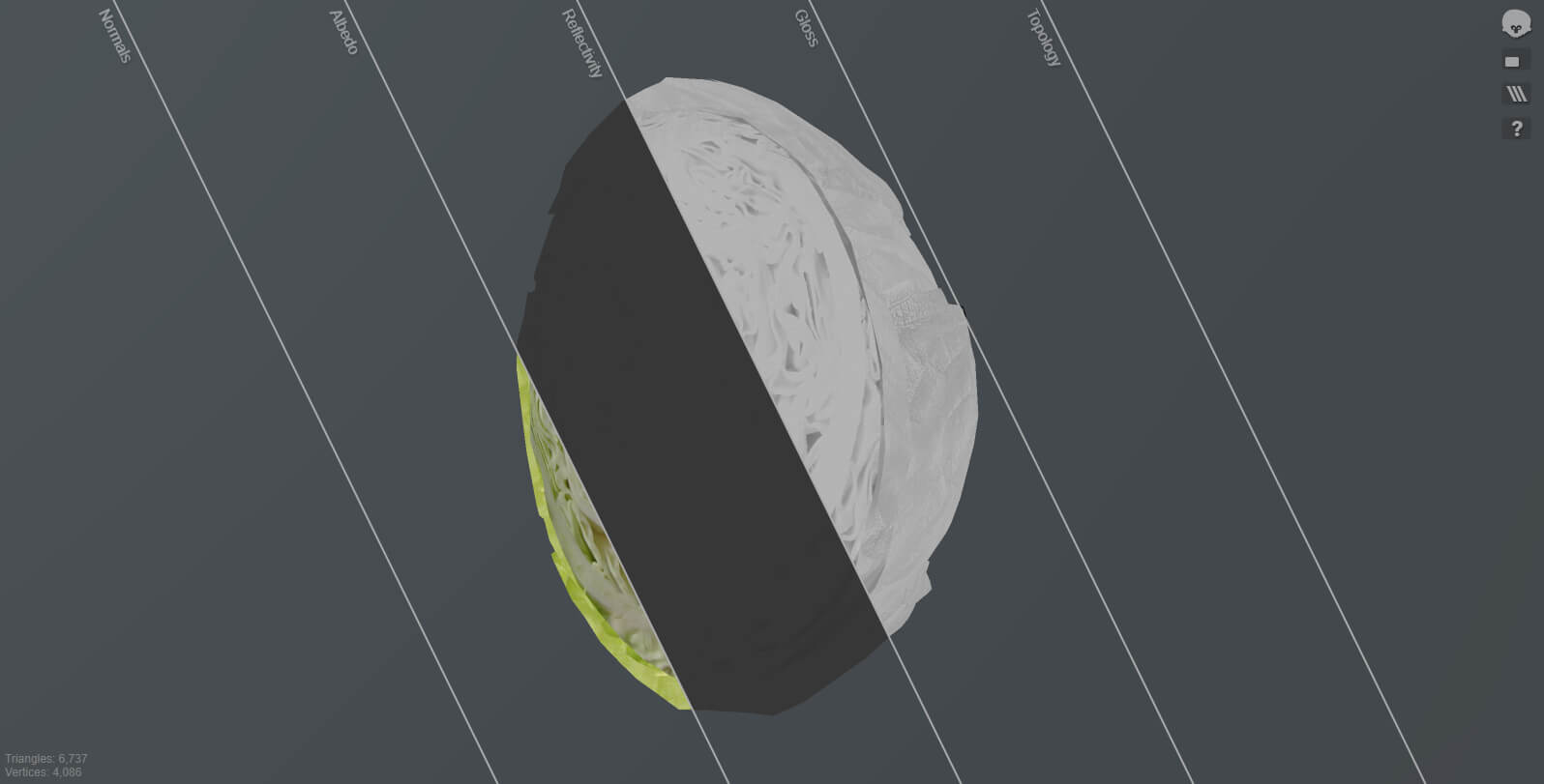 Cabbage Slice Vegetable - 3D Model by LowPoly-Studio