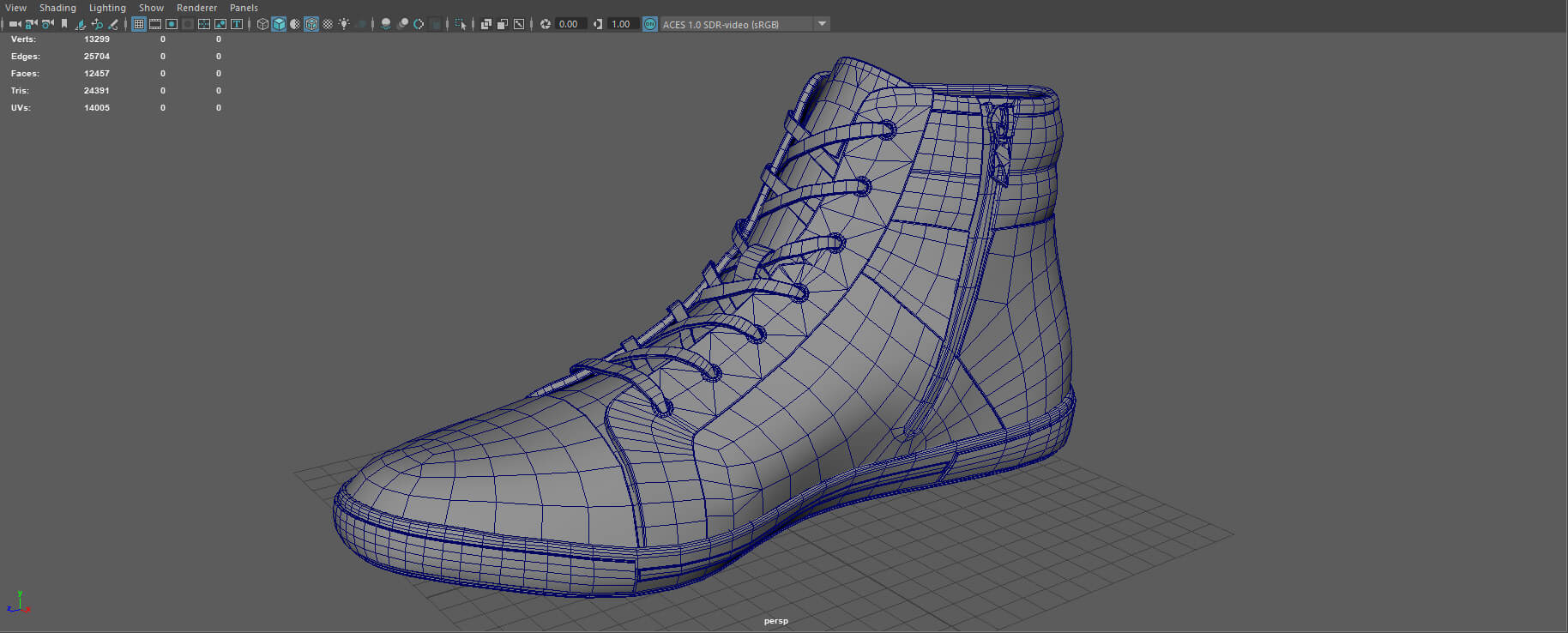 Center Hightop Sneaker-Cognac 3D Model by LowPoly-Studio