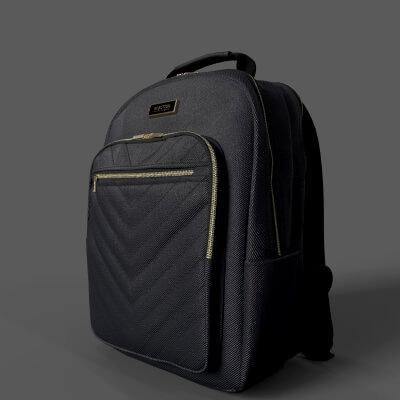 Chelsea Chevron Quilted Computer Backpack Black - 3D Model by LowPoly ...