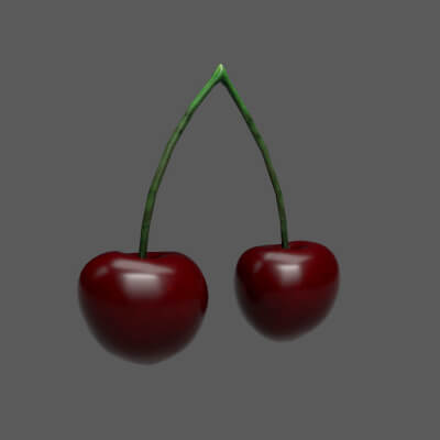 Cherry Fruit - 3D Model by LowPoly-Studio