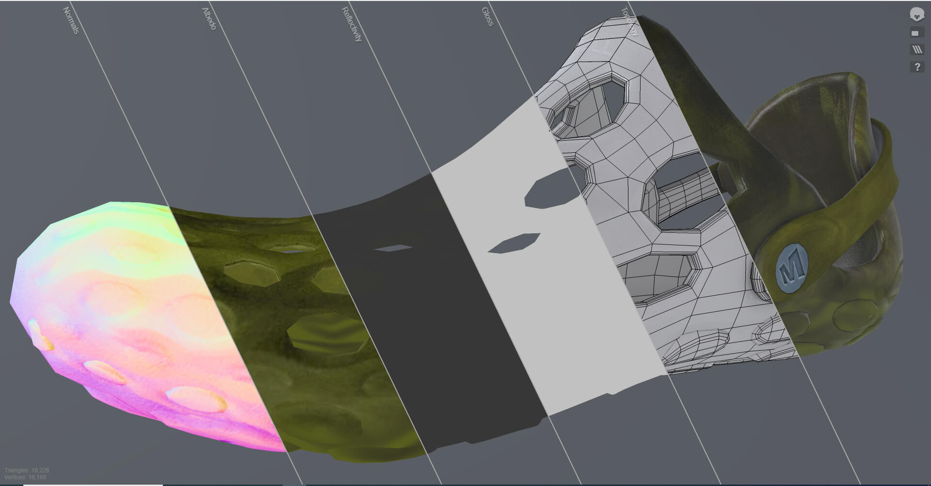 Merrell Crocs Olive Hydro Moc - 3D Model by LowPoly-Studio