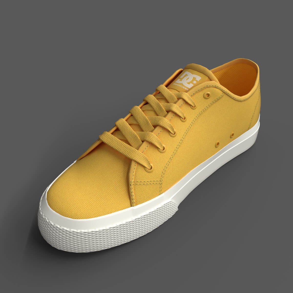 DC Leather Skate Shoes Yellow - 3D Model by LowPoly-Studio