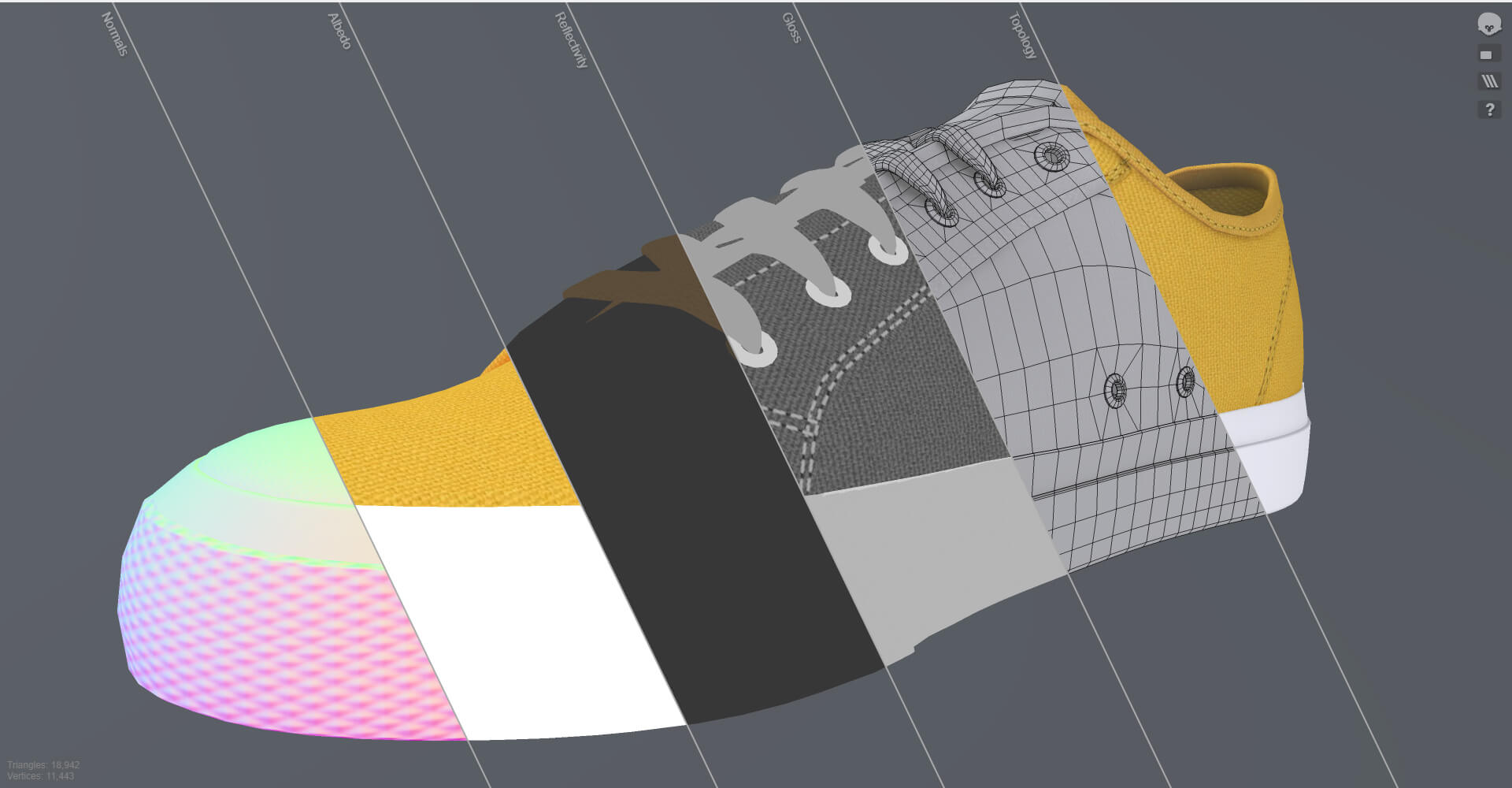 DC Leather Skate Shoes Yellow - 3D Model by LowPoly-Studio