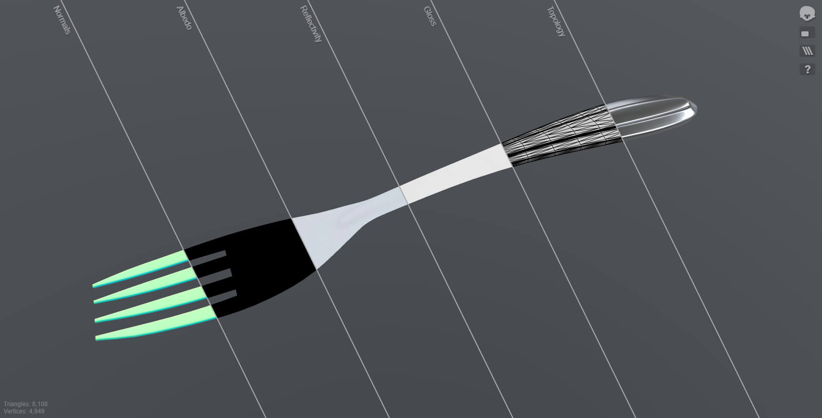 Fork Dinner Low Poly 3D Model by LowPoly-Studio