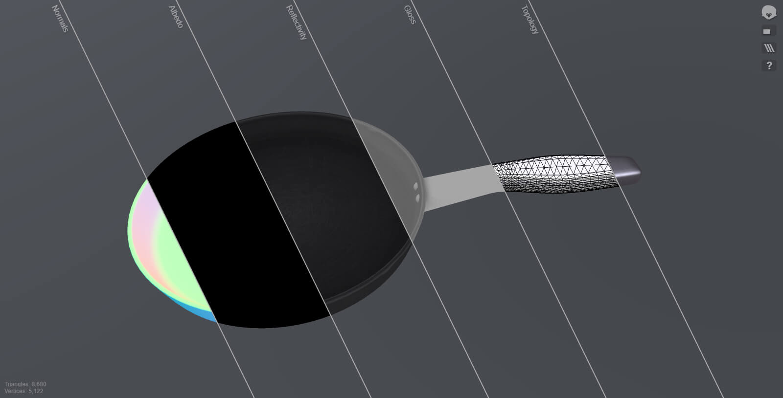 Frying Pan Low Poly 3D Model by LowPoly-Studio