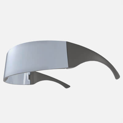 Glasses Silver - VTO Ready 3D Model by LowPoly-Studio