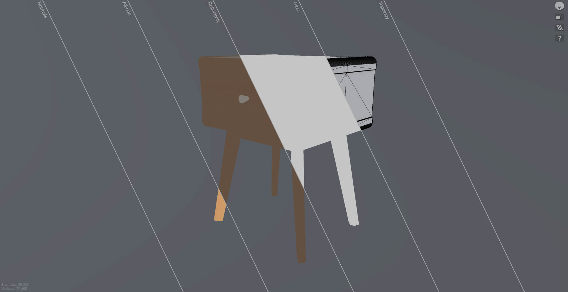 Hendrick Side Table - 3D Model by LowPoly-Studio