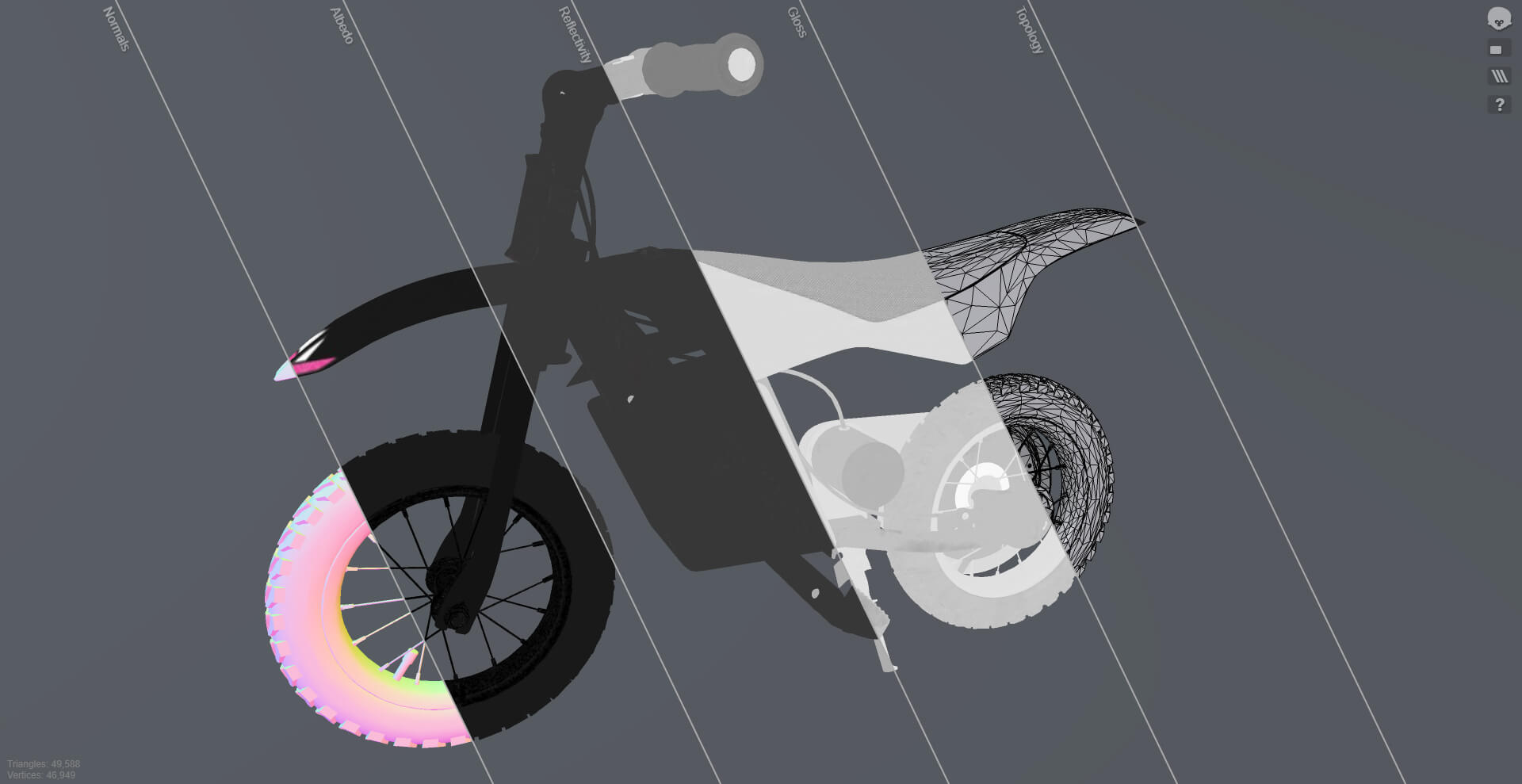 Kids Razor Electric Motor Bike - 3D Model by LowPoly-Studio