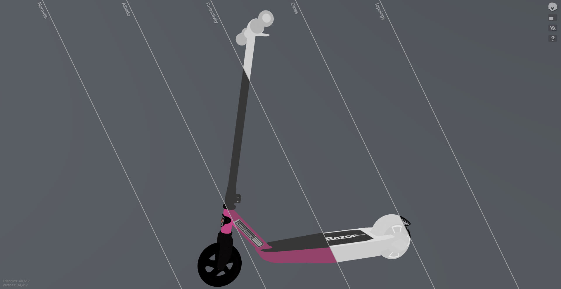 Kids Razor Electric Scooter - 3D Model by LowPoly-Studio