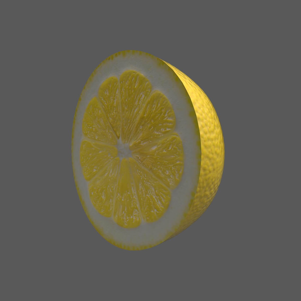 Lemon Half 01 - 3D Model by LowPoly-Studio