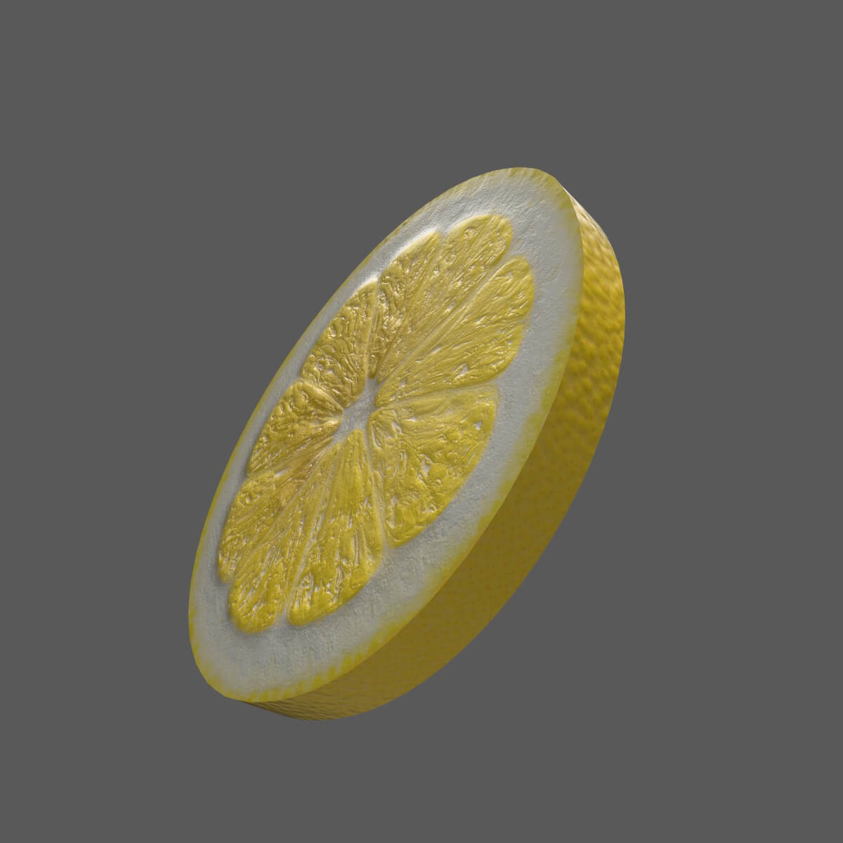 Lemon Thin Slice - 3D Model by LowPoly-Studio