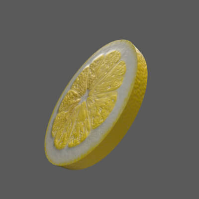 Lemon Thin Slice - 3D Model by LowPoly-Studio