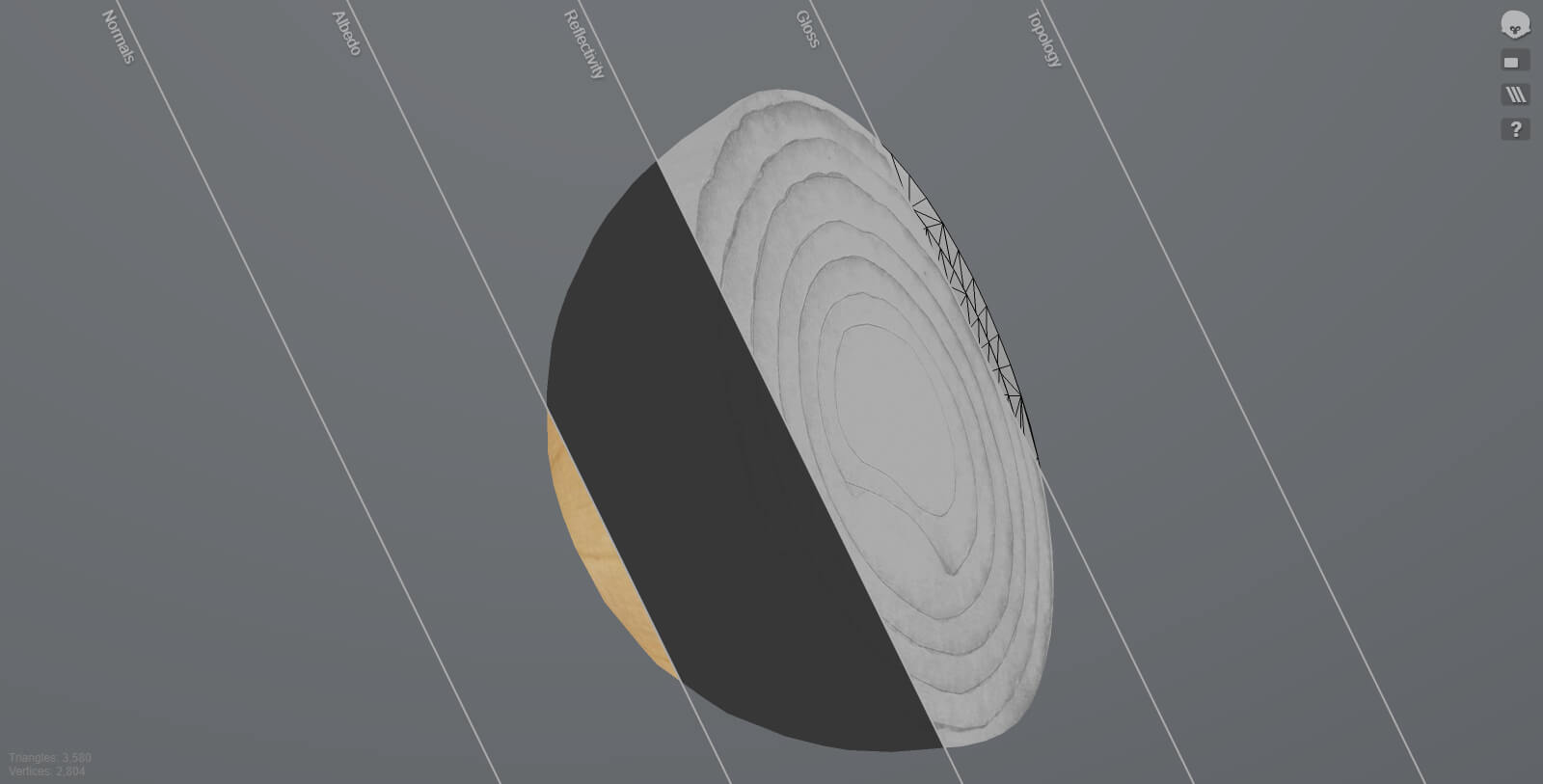 Onion Half 02 Low Poly 3D Model by LowPoly-Studio