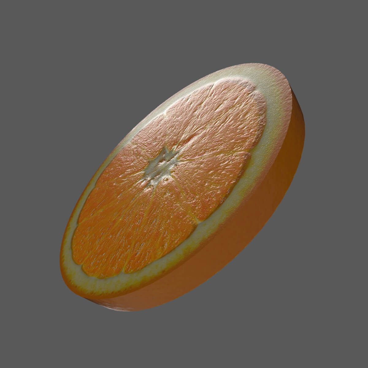 Orange Thin Slice Fruit - 3D Model by LowPoly-Studio