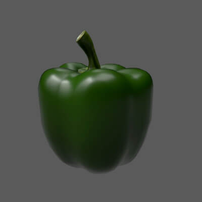 Paprika Pepper Vegetable - 3D Model by LowPoly-Studio