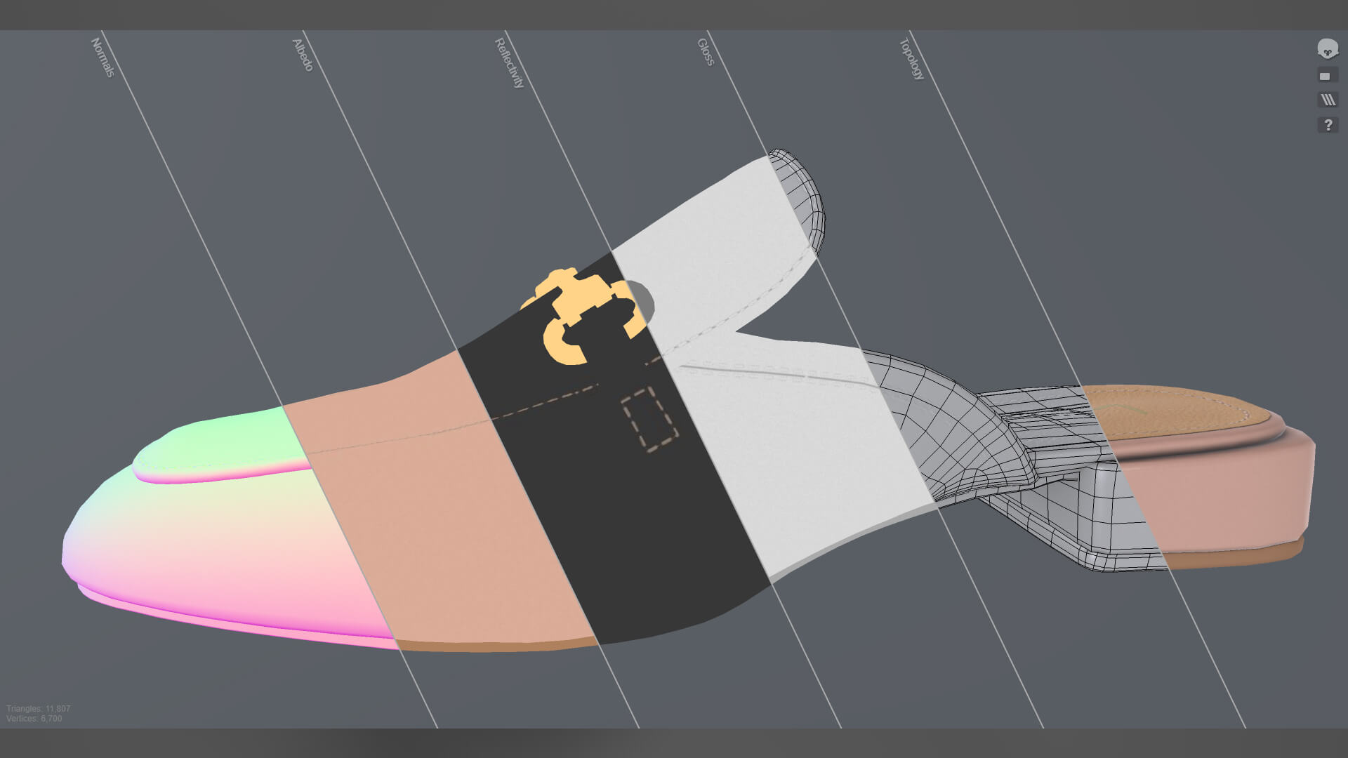 Ranae Slide on Loafers - 3D Model by LowPoly-Studio