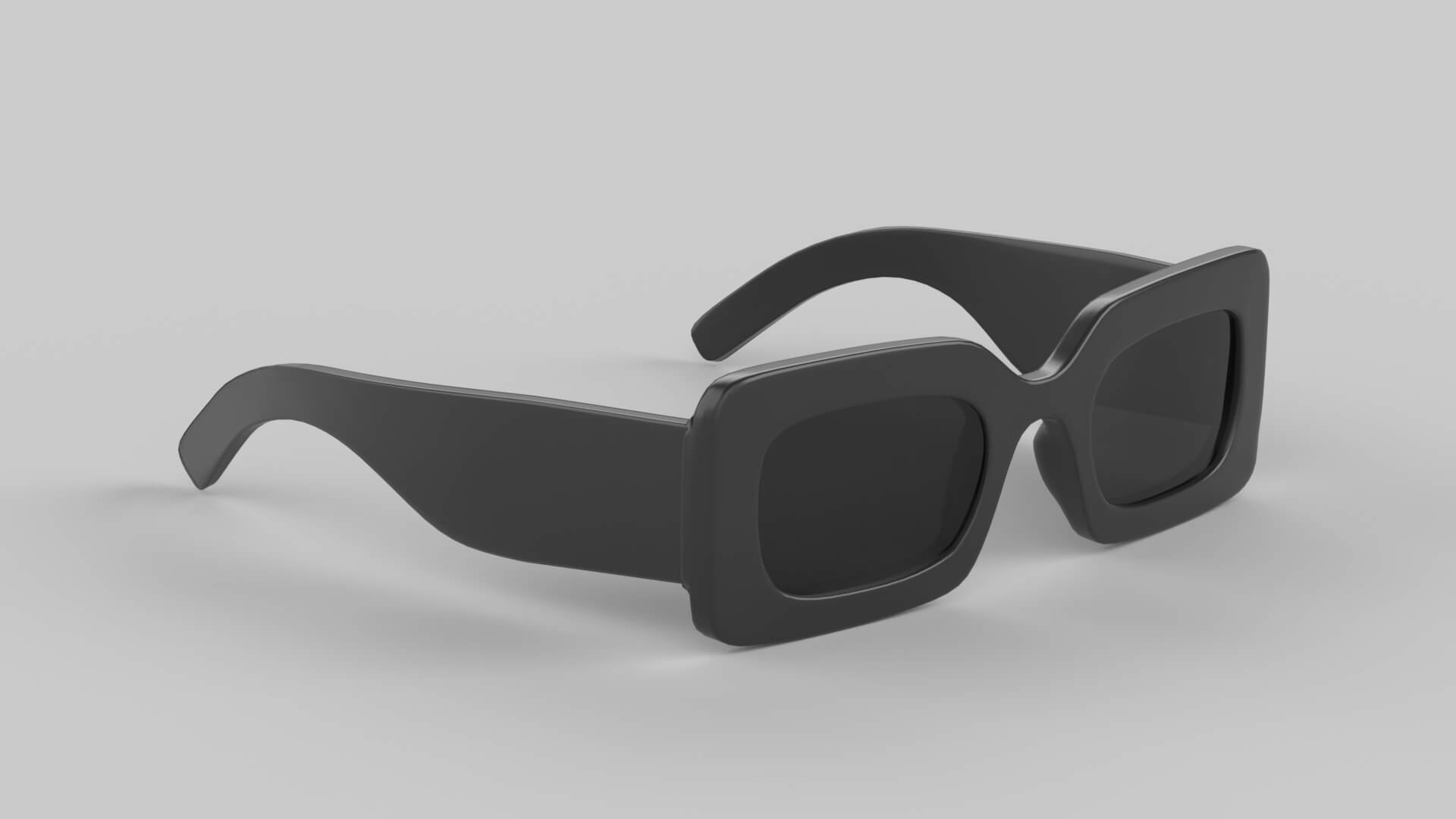 Rectangular Eyewear Glasses - 3D Model by LowPoly-Studio