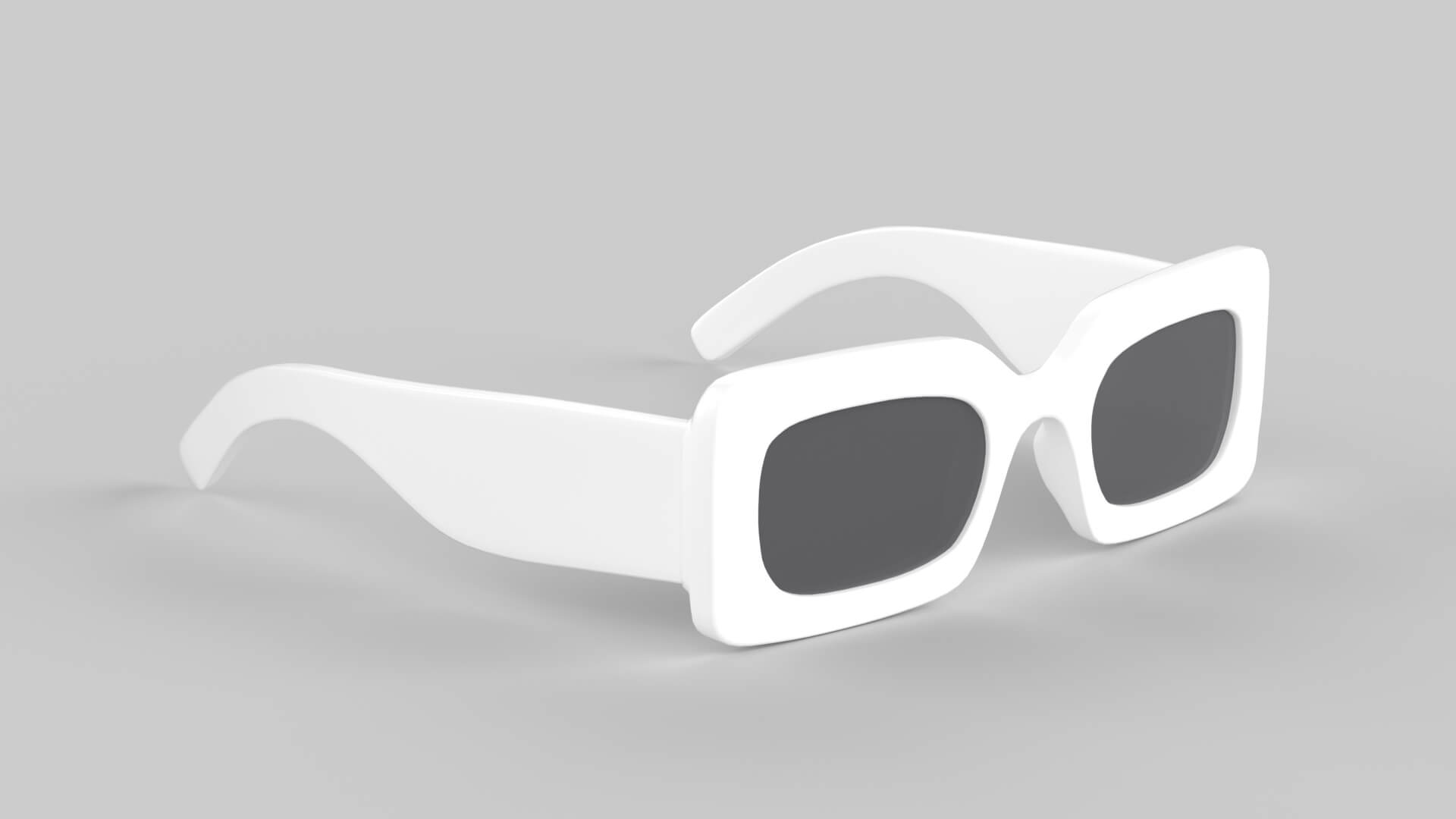 Rectangular Eyewear Glasses - 3D Model by LowPoly-Studio