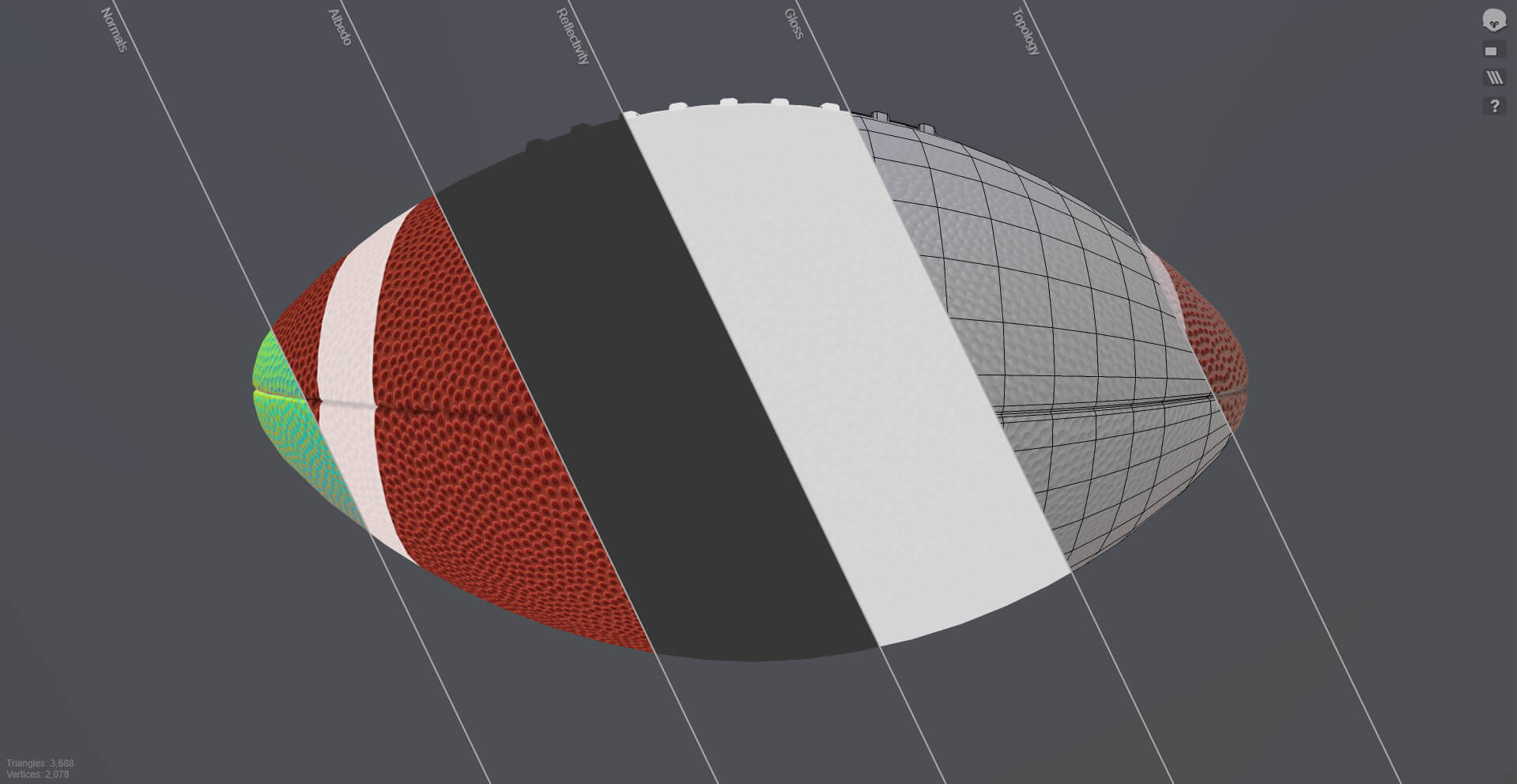 Rugby Football - 3D Model by LowPoly-Studio