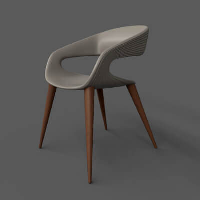 Shape Chair Low Ploy - 3D Model by LowPoly-Studio