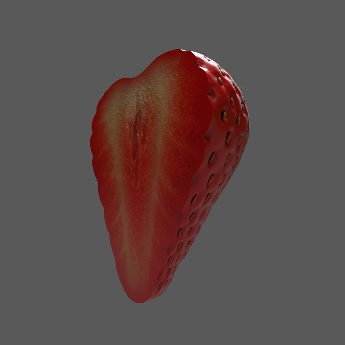 Strawberry Slice - 3D Model by LowPoly-Studio