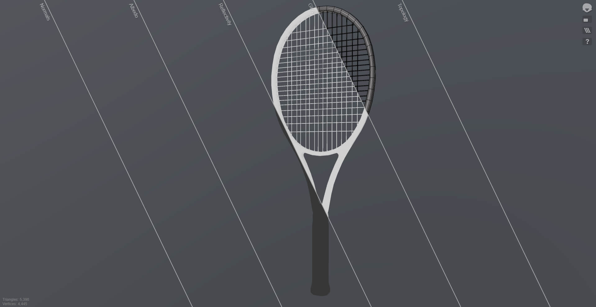 Tennis Racket - 3D Model by LowPoly-Studio
