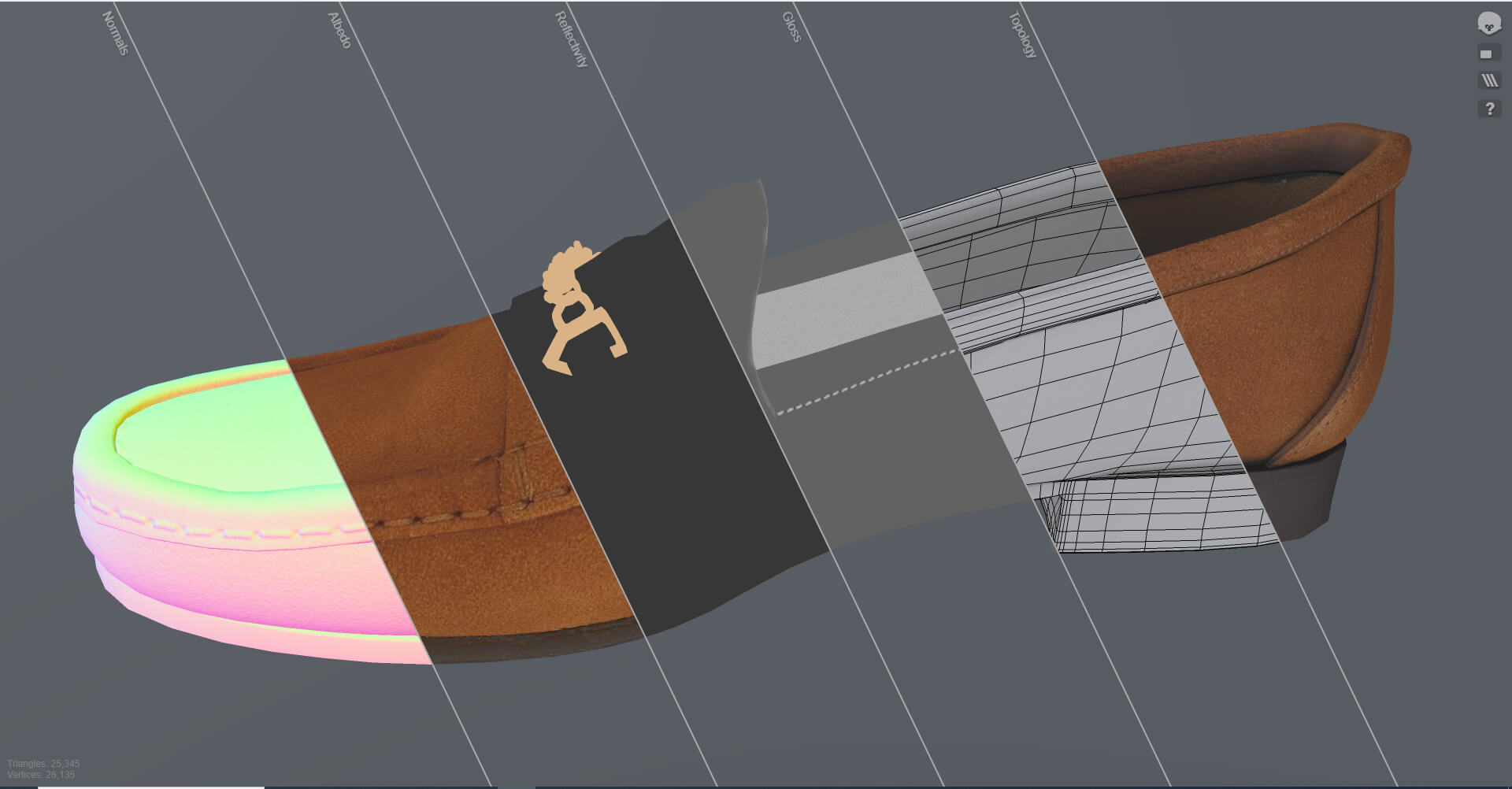 The Apsley-Tan Shoes 3D Model by LowPoly-Studio